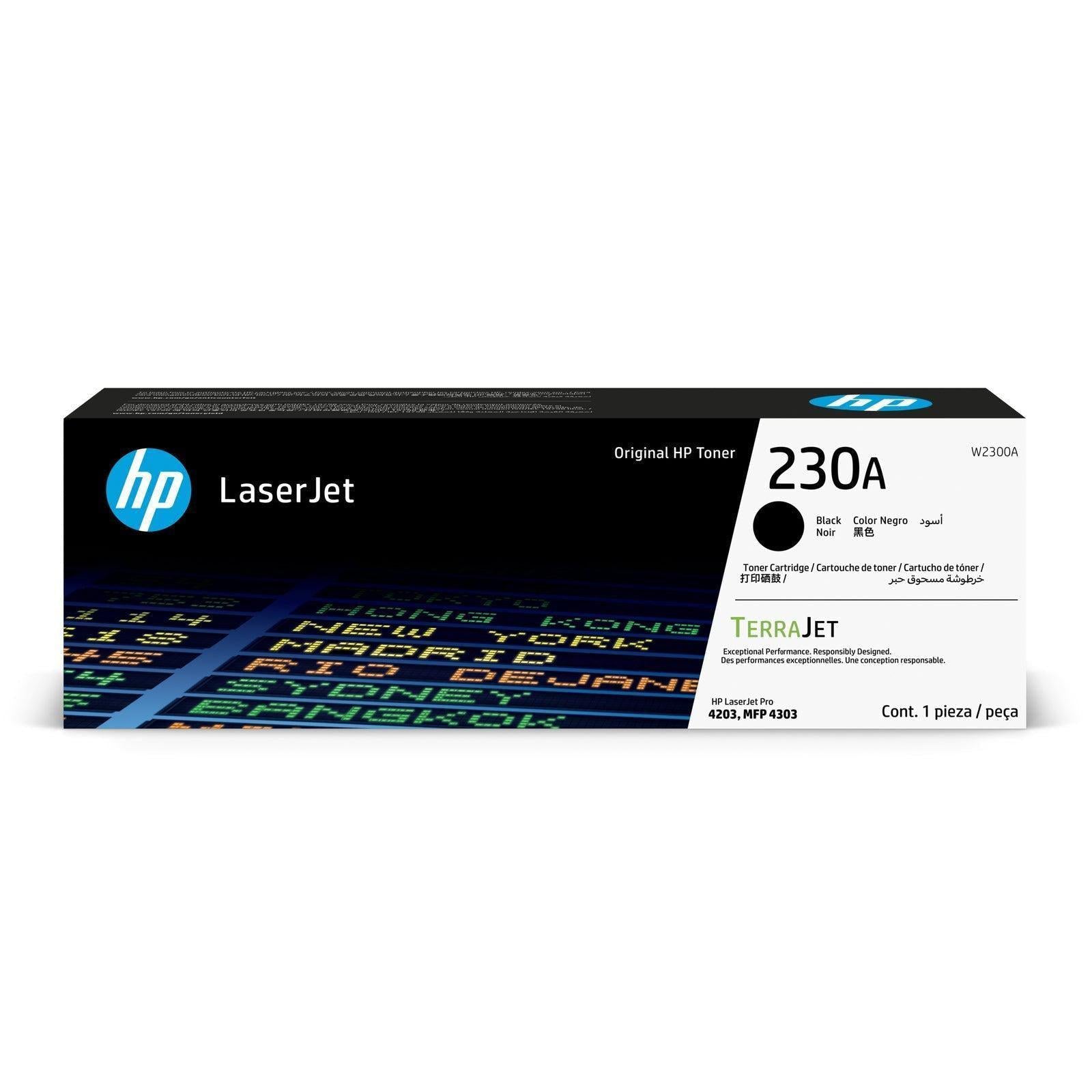 Toner Hp W2300A 230A Negro | para HP LaserJet Pro 4203, 4303 | 2,000 p ...